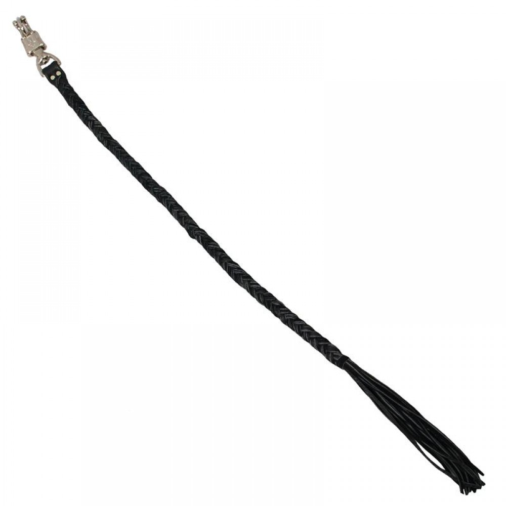 Black Motorcycle Leather Whip